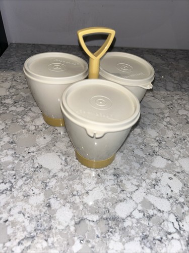 Tupperware Vintage Condiment Caddy Server #757 Containers with Lids NO ...