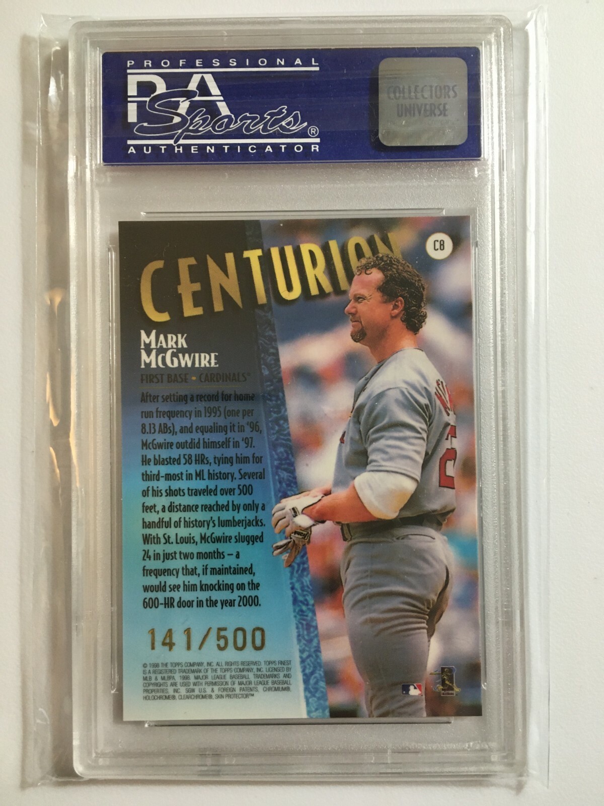 1998 Topps Finest - Centurions #C8 Mark McGwire /500 for sale online | eBay
