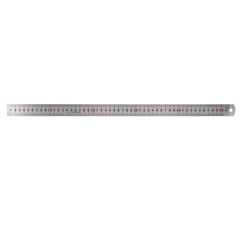 2X( Side Scale Stainless Steel Straight Ruler Measuring Tool 50cm J9M1 ...
