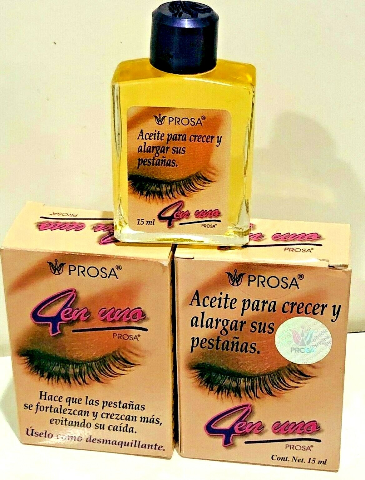 PROSA ACEITE PARA CRECER Y ALARGAR SUS PESTANAS 4EN UNO 4 BOTTLES ...