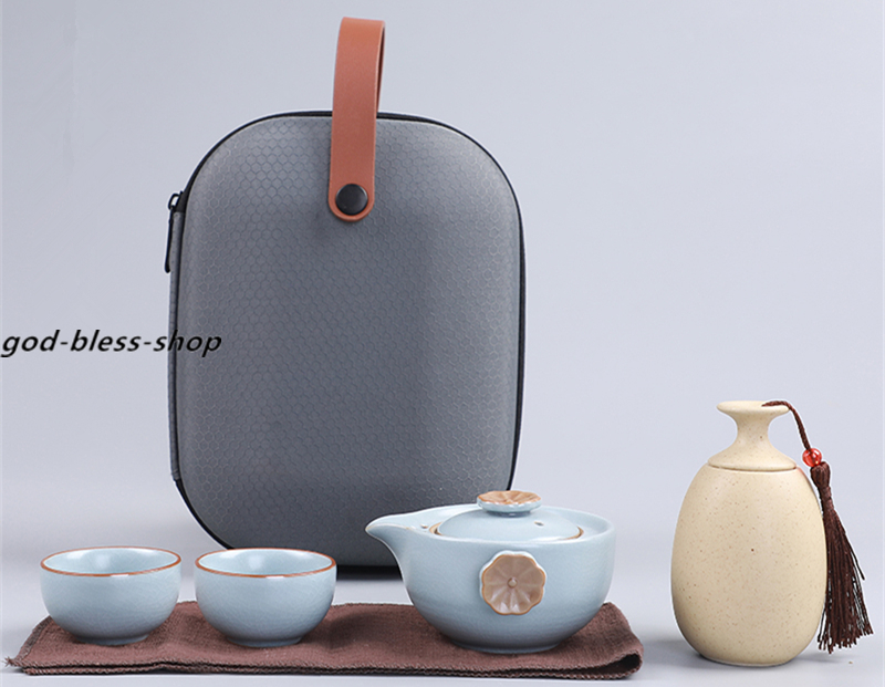 tea pot + 2 tea cups + tea canister + portable bag ceramic tea set for ...