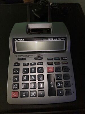 Casio HR-100TM Printing Calculator - Grey | eBay