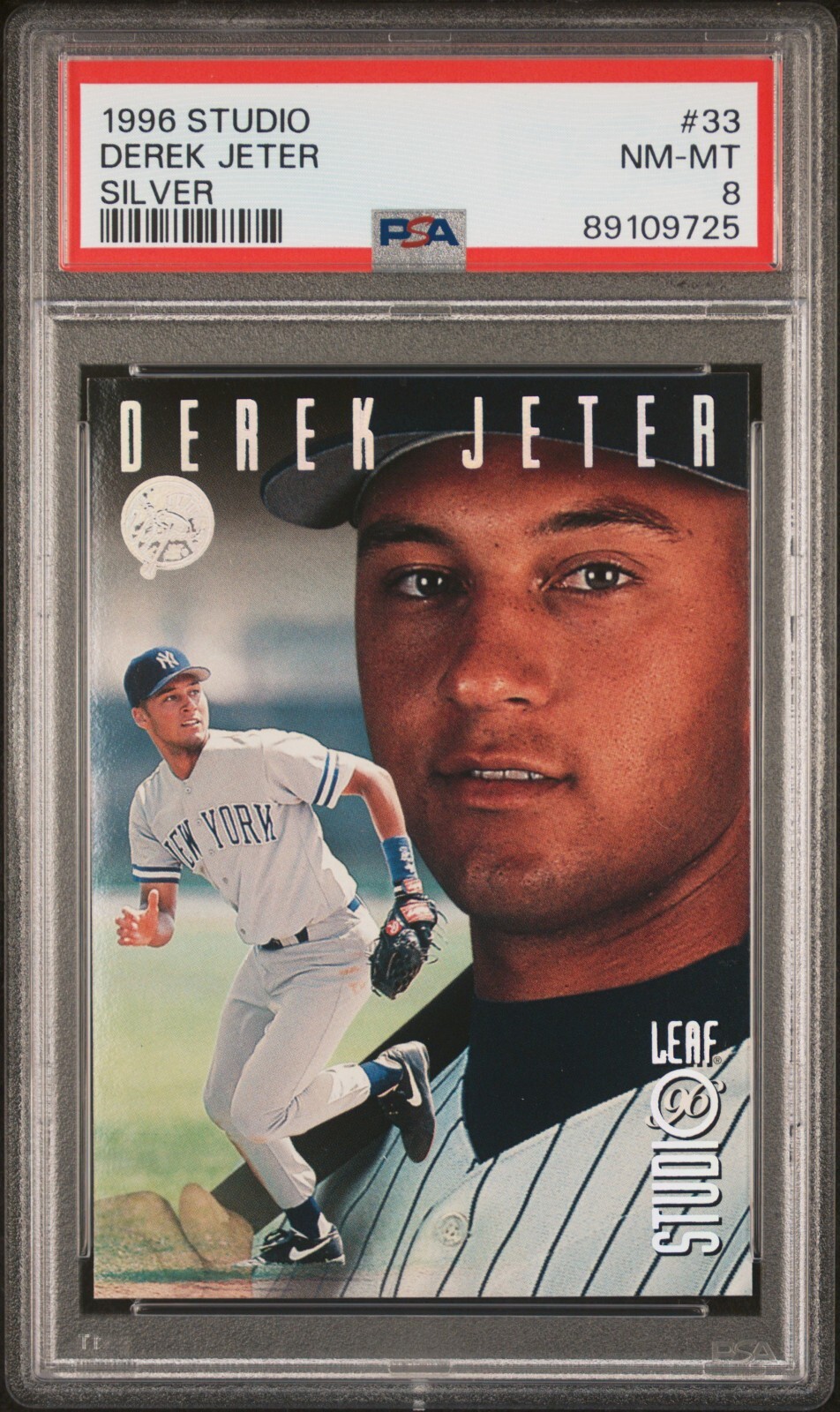 1996 Leaf Studio - Derek Jeter #33 Press Proof Silver /100 for sale ...