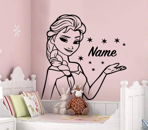 Elsa Frozen Custom Name Wall Decal Die Cut Oracal631 Removable Vinyl ...