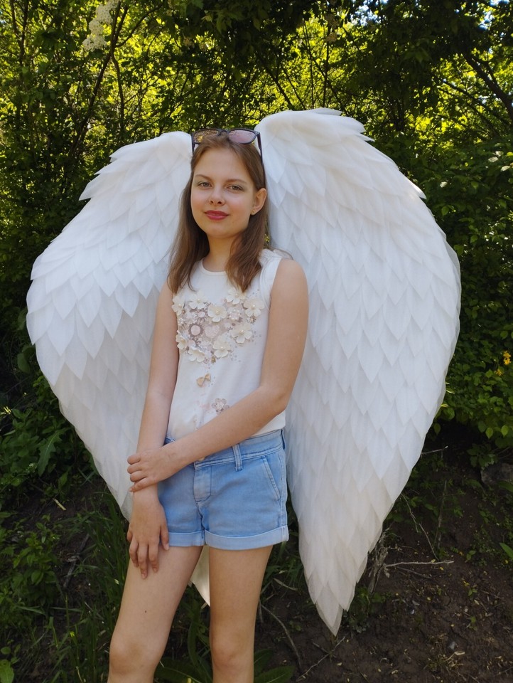 Angel White Wings Cosplay Photo Props festival party wedding | eBay