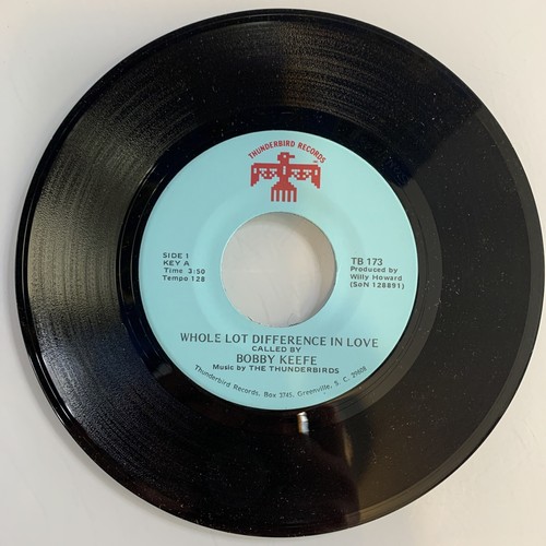 Bobby Keefe Whole Lotta Difference Love Thunderbirds 45rpm Vinyl Record ...