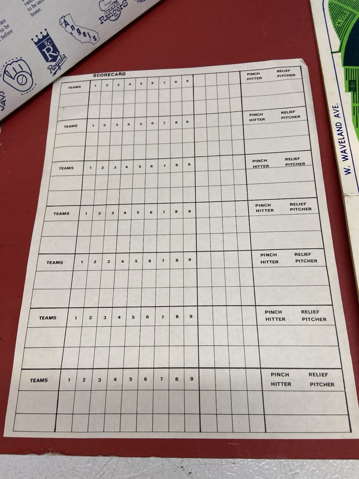 Vintage 1980 Chicago Cubs Baseball Challenge Board Game Wriggled Field ...