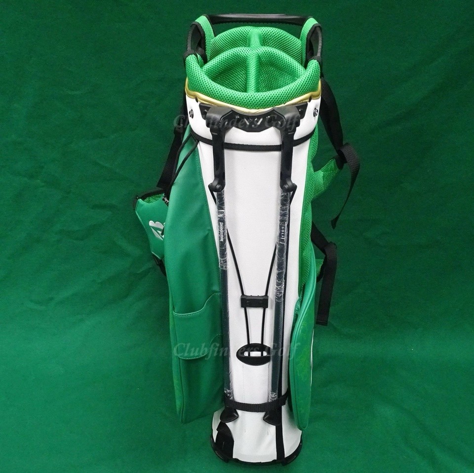NEW Bridgestone 2025 Spring Green/White/Gold Masters Golf Stand Bag w ...
