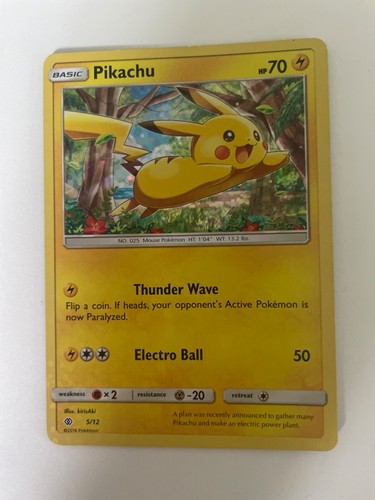 SUPER RARE Pikachu 5/12 Holo Pokemon Card TCG 2016 McDonalds Promo Card ...