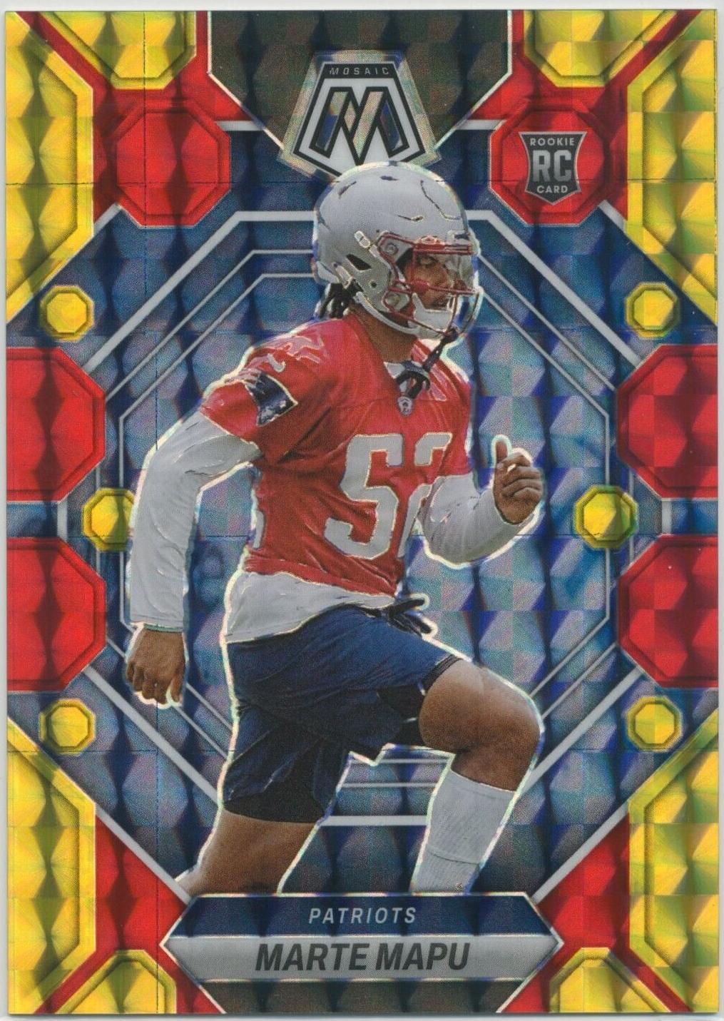 2023 Panini Mosaic - Rookies Marte Mapu #345 Choice Fusion Red & Yellow ...