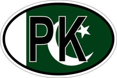 Sticker aufkleber Nationalitätenkennzeichen flagge fahne PK paksitan | eBay