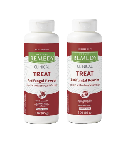New Medline Remedy Treat Antifungal Powder, Scented, 3 oz. Bottle, 2 ...