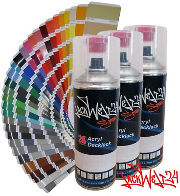 3 Dosen 2K-Acryl-Lackspray RAL 2017 RAL Orange, in 4 Glanzstufen, je ...