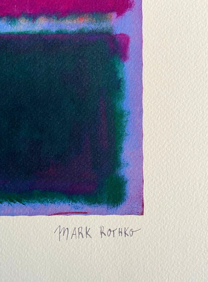 Mark Rothko Lithograph Original Signed COA Numbered 180 Copies Stamped ...