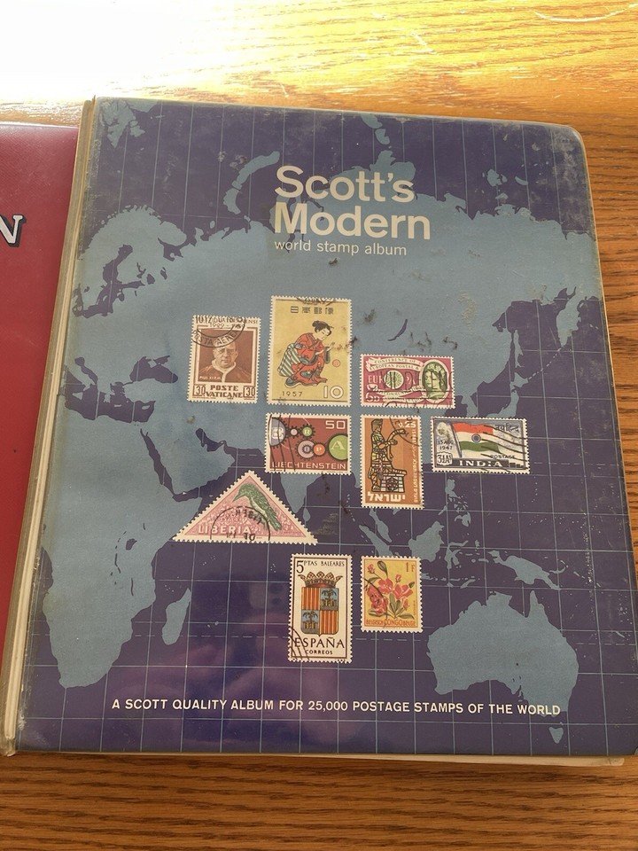 Scott's Modern World Stamp Album & The All American Stamp Album - 100s ...