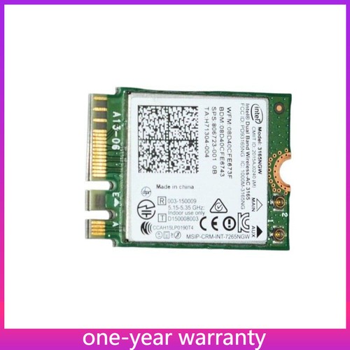 3165 Intel Dual Band Wireless-AC 3165NGW + Bluetooth 4.0 NGFF 802.11AC ...