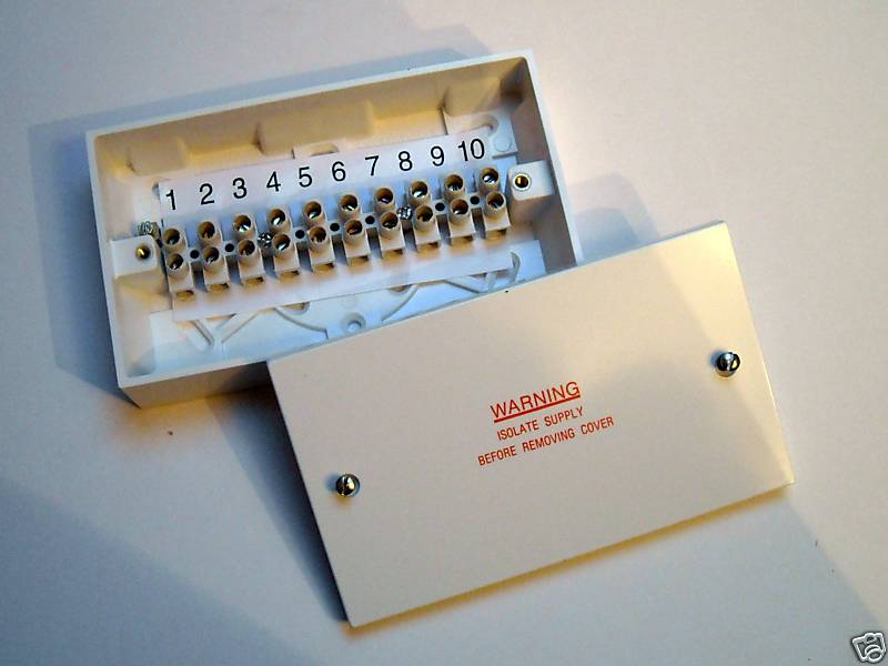 10 Way 15A Junction Box 10 x 15 Amp Terminals, Useful For Heating ...