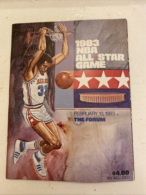 1983 NBA All Star Game Program Julius Erving Dr. J MVP Marvin Gaye ...