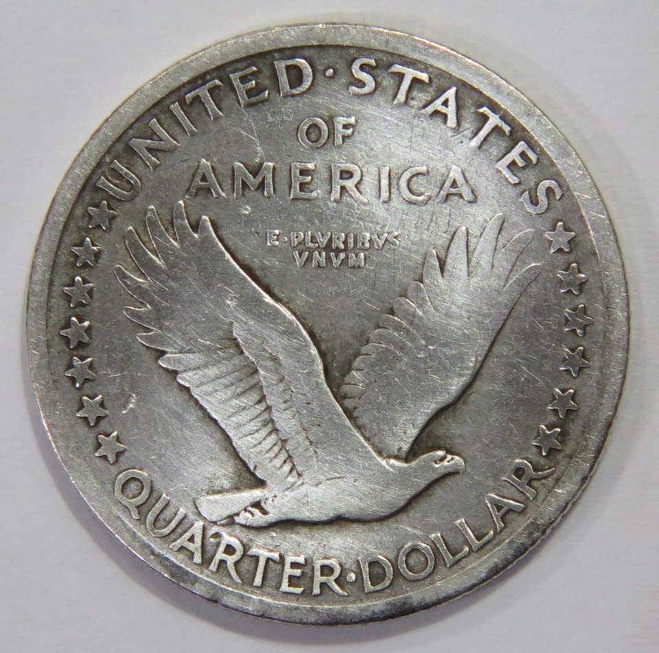 STANDING LIBERTY QUARTER 25C 1917 90% JUNK SILVER U.S. MINT COIN ...