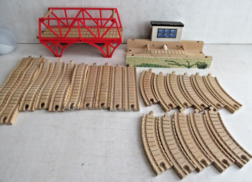 Thomas The Tank Wooden Railway Double Wide Old Iron Bridge & Track Lot ...