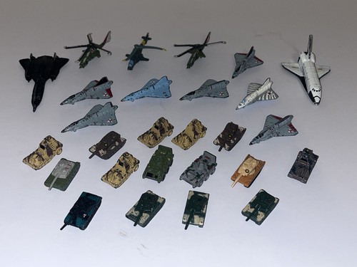 Lot of 27: Vintage Mega Force Diecast Military Tanks Helicopter Jet ...