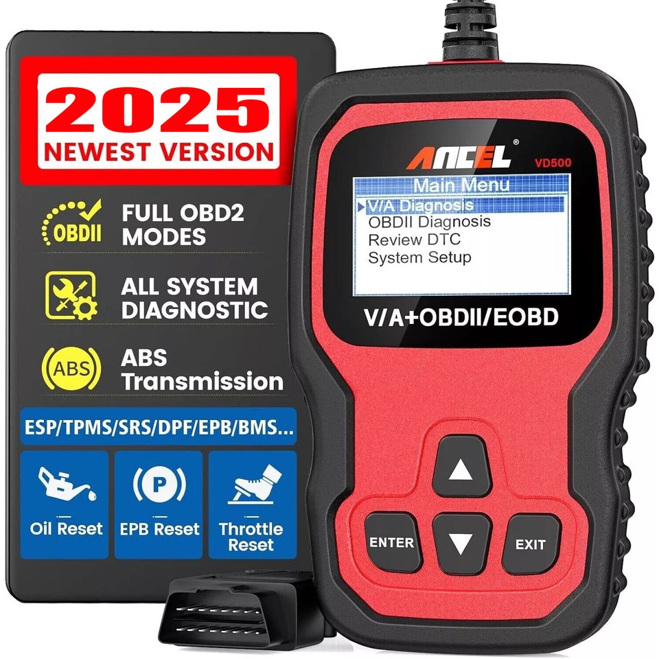 ANCEL VD500 VD700 All System Oil ABS SRS DPF OBD2 Scanner Code Reader ...