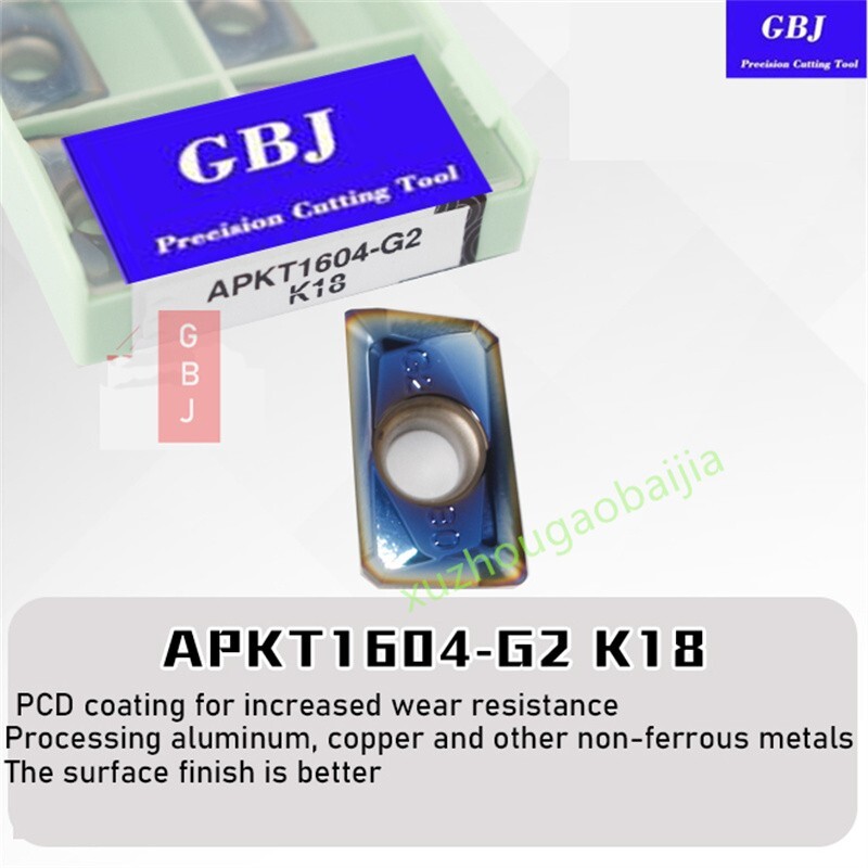 PCD coating 10pcs APKT1604PDFR-G2 K18 Carbide aluminum with milling ...