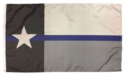 Thin Blue Line USA Flag From TEXAS 3x5 ft Support Police Back The Blue ...