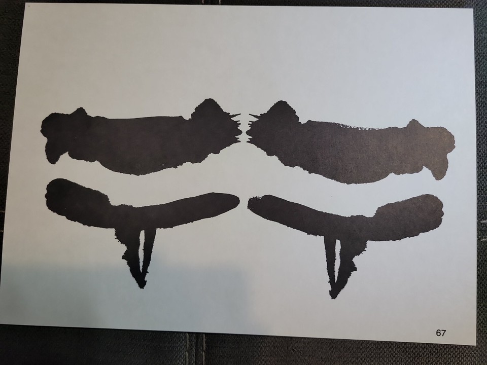 1987 Ink Blot Card #34/67 dbl sided Card Picture. Inkblots Inkblotz 10. ...