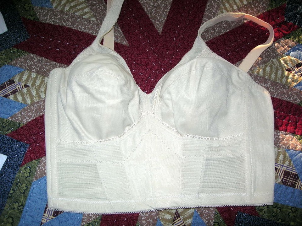 *NEW* Classic Long Line Bra Vintage / Retro ~ White ~ Nude ~ Black / bk ...