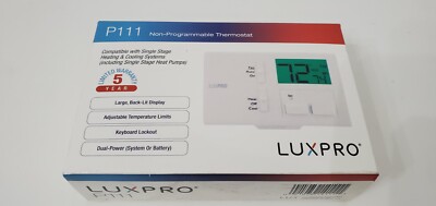 Lux Pro P111 Heating and Cooling Lever Thermostat | eBay