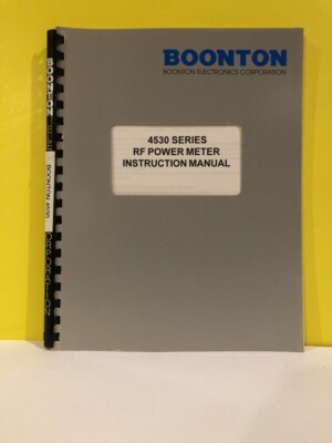 Boonton 98404800B 4530 Series RF Power Meter Instruction Manual | eBay