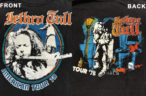 jETHRO tULL tOUR dOUBLE-SIDED t-SHIRT bLACK cOTTON tEE s TO 5xL jj2968 ...