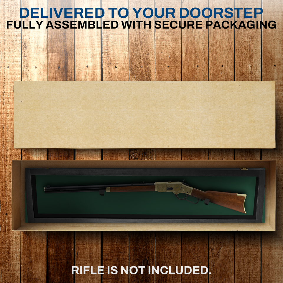 Rifle Display Case - Lockable Case - basswood Case - 100% UV protection ...
