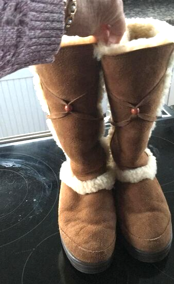 Ugg Nightfall Tall Sheepskin Lined Boots Size 6 W SUPER CLEAN | eBay