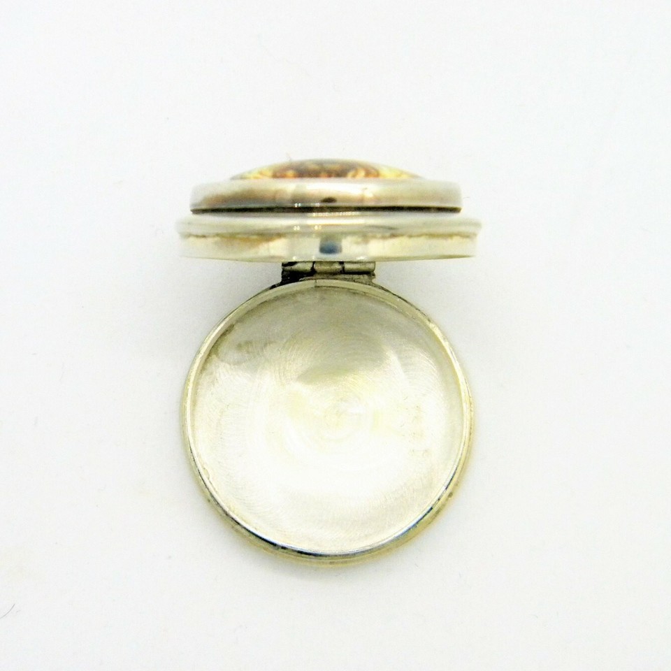 925 Silver Box with Enamel Miniature - Yorkshire Dog | eBay