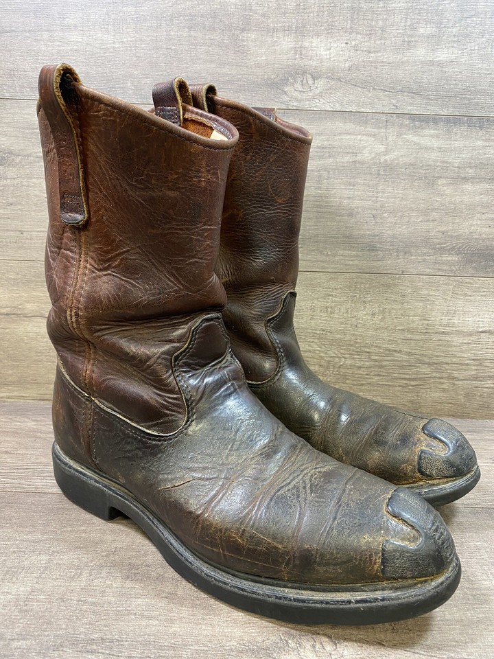 Red Wing Pecos 1132 Brown Leather Work Boots Soft Toe Mens Size 10 B ...