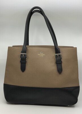 Kate Spade New York Cove Street Ariel Tote Dune/Black Saffiano Leather ...