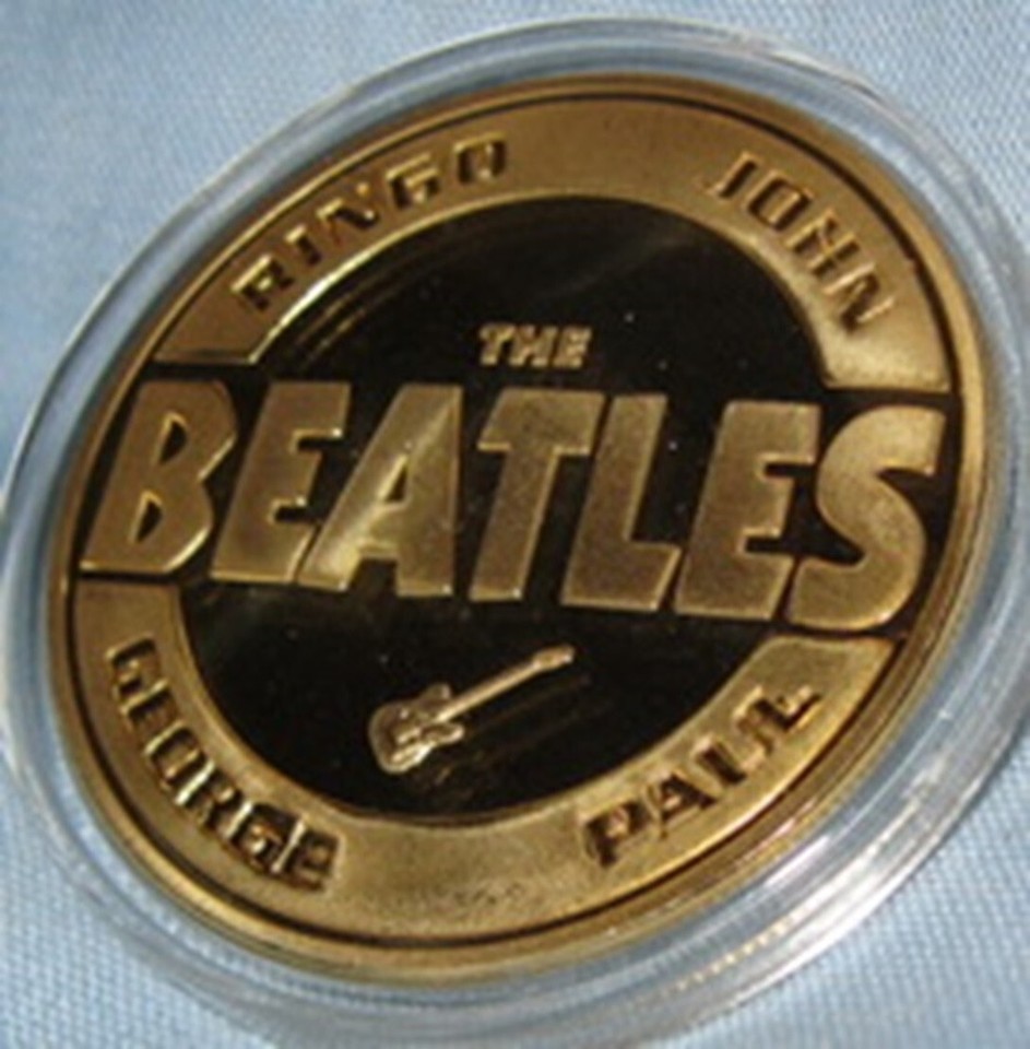 Beatles Gold Coin Liverpool Pop Music Rock n Roll Paul McCartney Old ...
