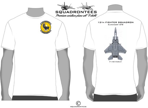 12th FS F-15C Eagle Squadron T-Shirt, USAF Licensed Product | eBay