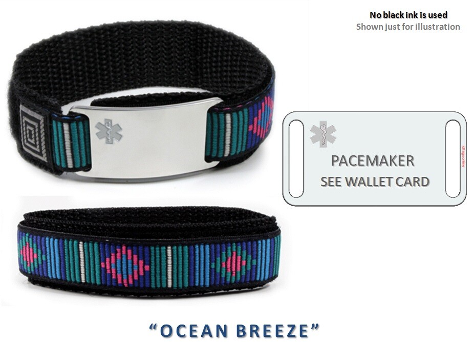 PACEMAKER Sport Medical Alert ID Bracelet. Free medical Emergency Card ...