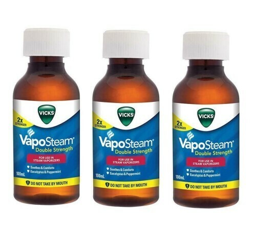 3 x Vicks Vapo Steam Double Strength Inhalant 100mL VapoSteam | eBay
