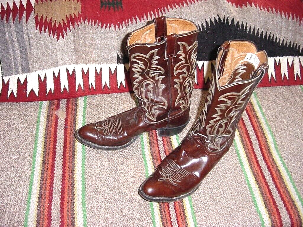JUSTIN COWBOY BOOTS MODEL 2036 HANDMADE WESTERN POIN… - Gem