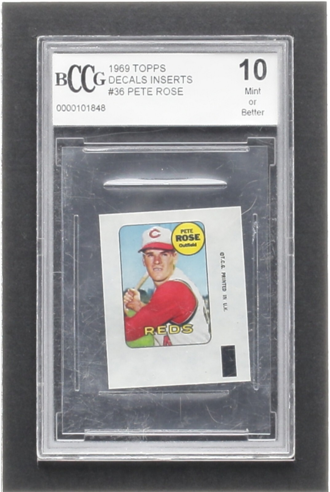 1969 Topps Decals Inserts #36 Pete Rose Card BGS BCCG 10 Mint+ | eBay