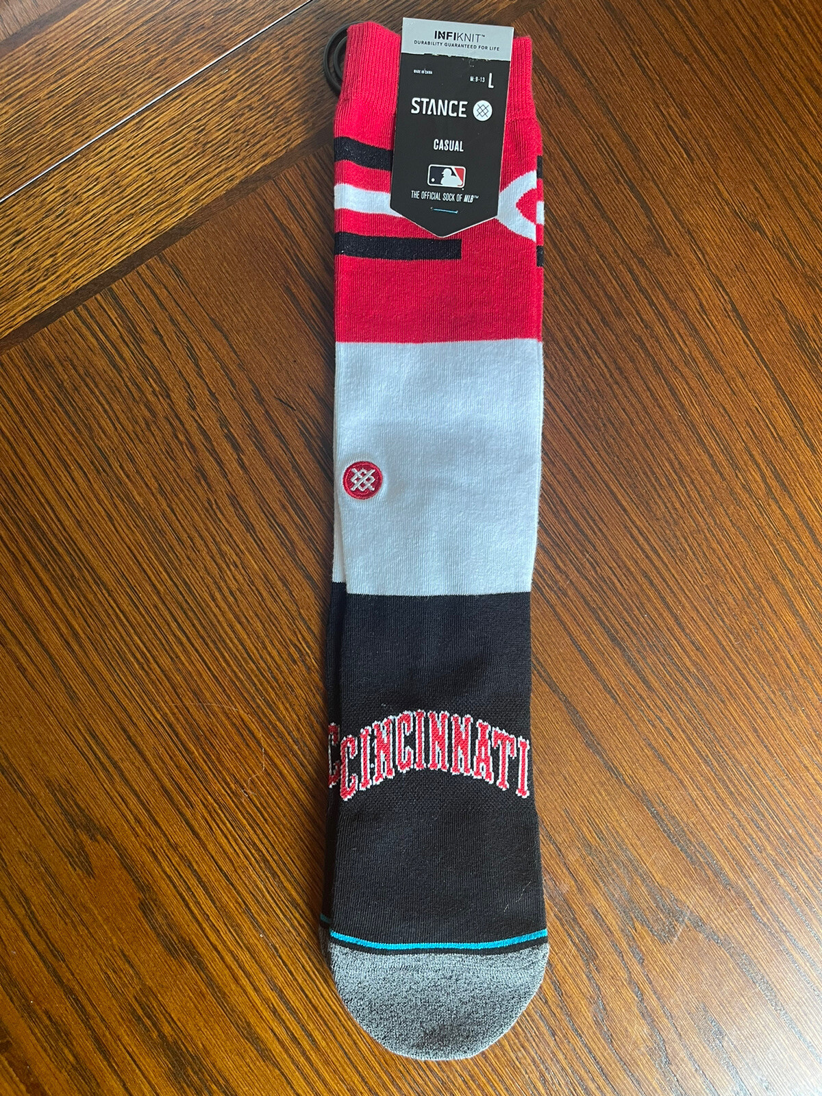 Stance Men White Red Crew Cotton MLB Baseball Cincinnati Reds Color ...