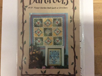 QUILT & STITCHERY PATTERNS BY BAREROOTS “ FLOWER GARDEN WALL QUILT OR ...