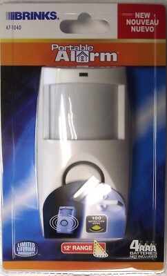 BRINKS Portable Motion Sensor Security Alarm w/ 12' Range 47-1040 | eBay