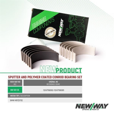 STD UPGRADED SPUTTER CON ROD BEARING SET FOR BMW N57 N57D30 330D 530D ...