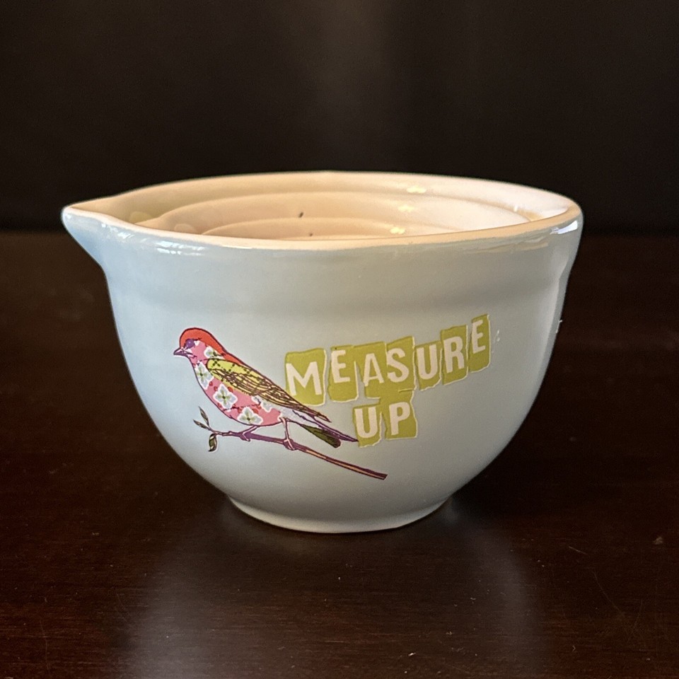 Anthropologie 4 Measure Up Nesting Measuring Cups Mixing Bowl Shape ...