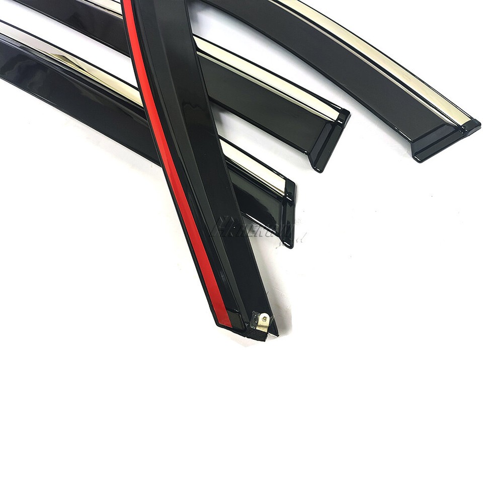 For 2020-2024 Ford Escape Chrome Trim Rain Guards Vent Deflector Window ...